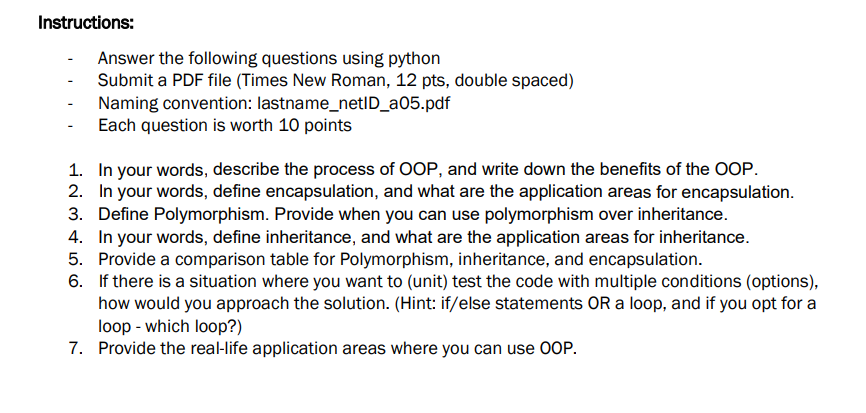 Solved Instructions: - Answer the following questions using | Chegg.com