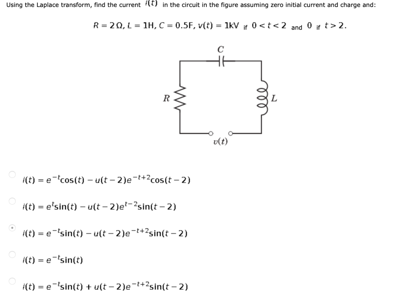 Solved Using The Laplace Transform Find The Current I T In