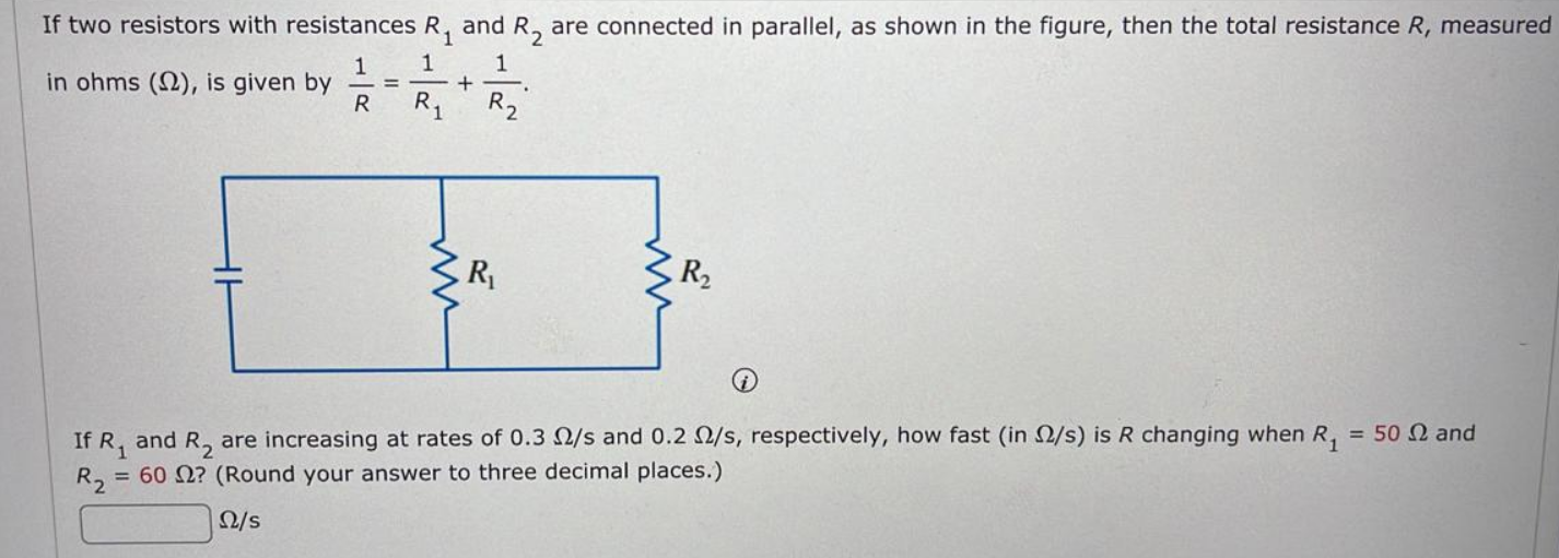Solved If two resistors with resistances R1 and R2 are | Chegg.com