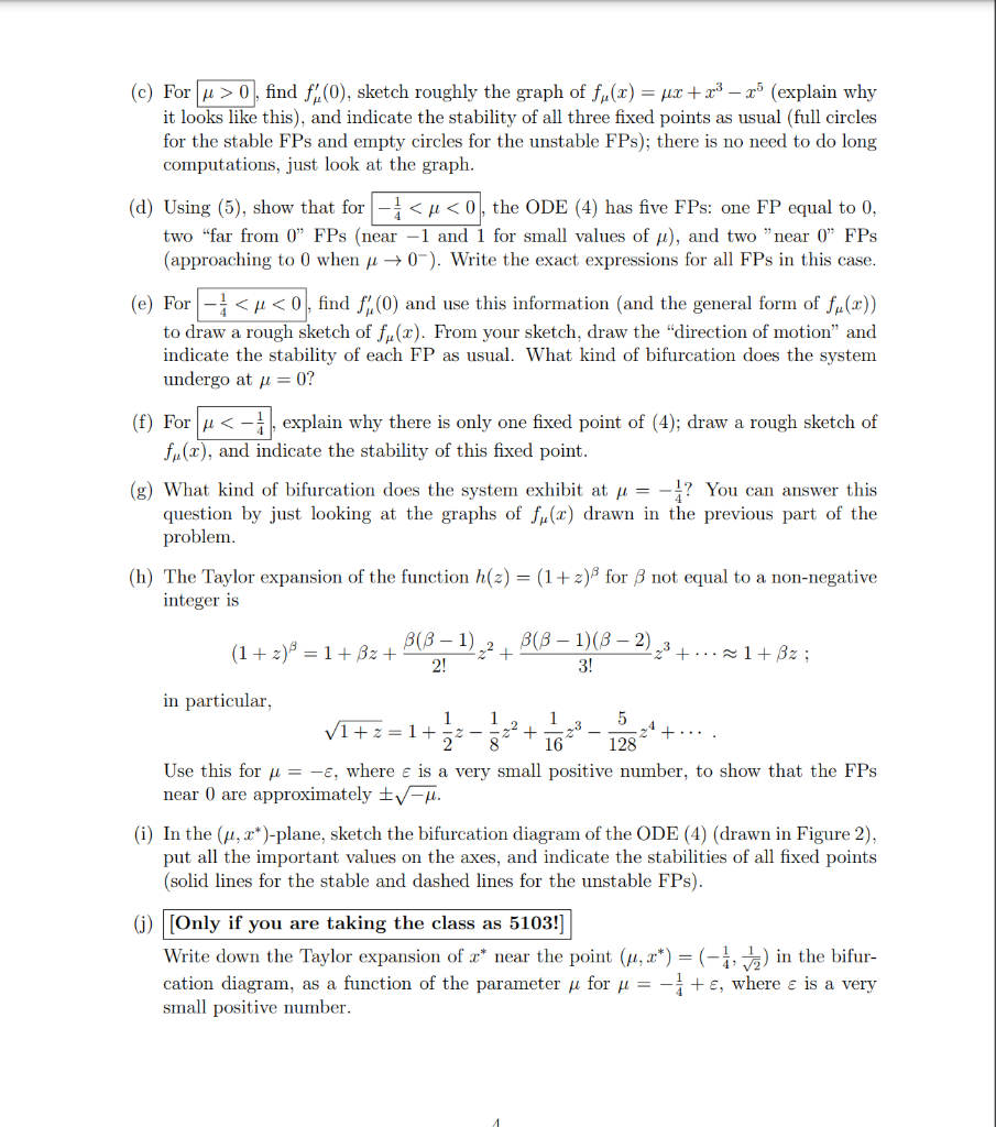 Solved Problem 1. [Linearization, change of variables, and | Chegg.com