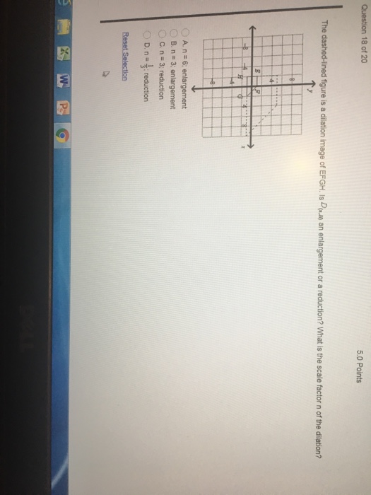Solved The dashed-lined figure is a dilation image of EFGH. | Chegg.com
