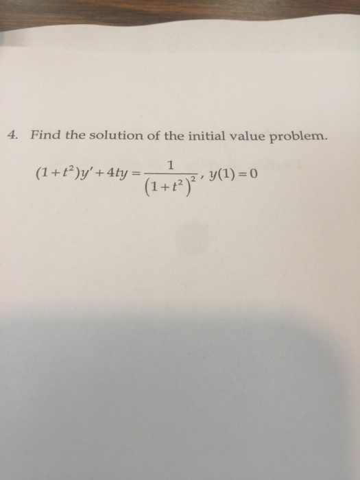 Solved Find the solution of the initial value problem. (1 + | Chegg.com