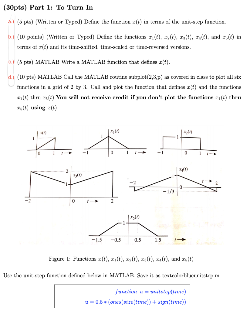 Solved In the first part, you are asked to express the | Chegg.com