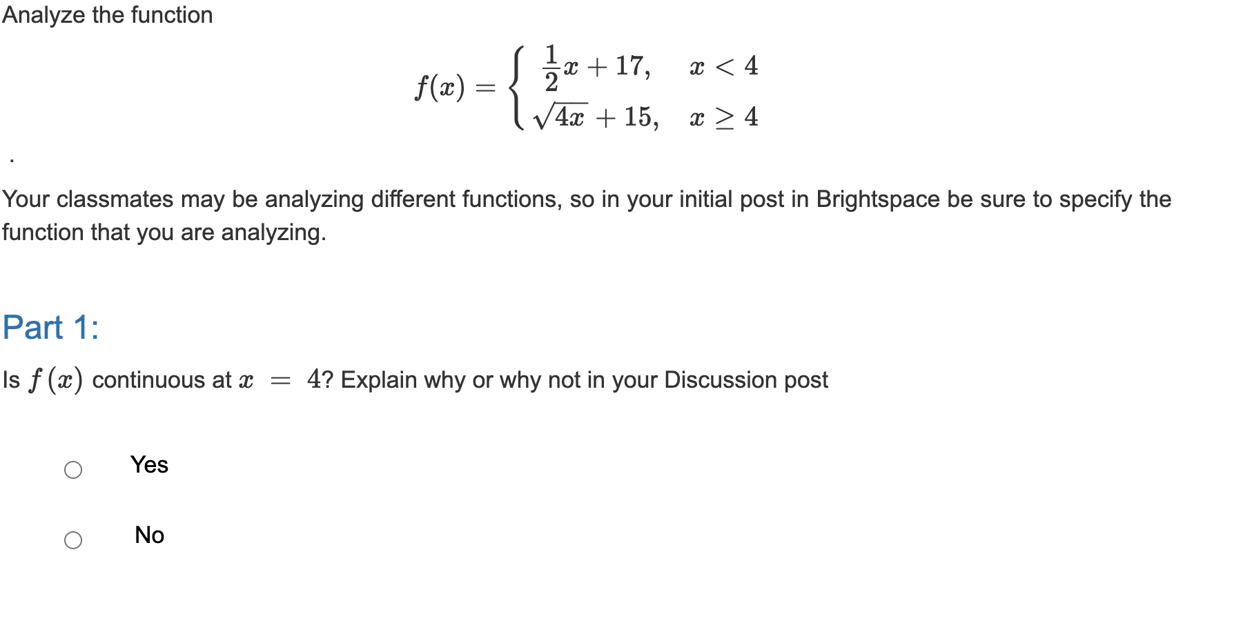 Solved HELP (CALC 1): Continuity and | Chegg.com
