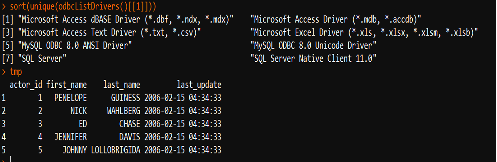 go to RStudio and install the odbc and DBI packages | Chegg.com