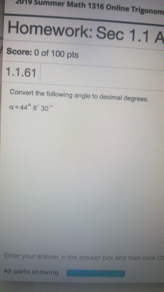 Solved 2019 Summer Math 1316 Online Trigonom Homework: Sec | Chegg.com