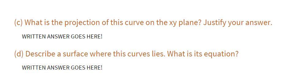 Exercise 2 Let R T Be A Vector Function Given By