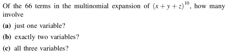 Solved Of the 66 terms in the multinomial expansion of (x | Chegg.com