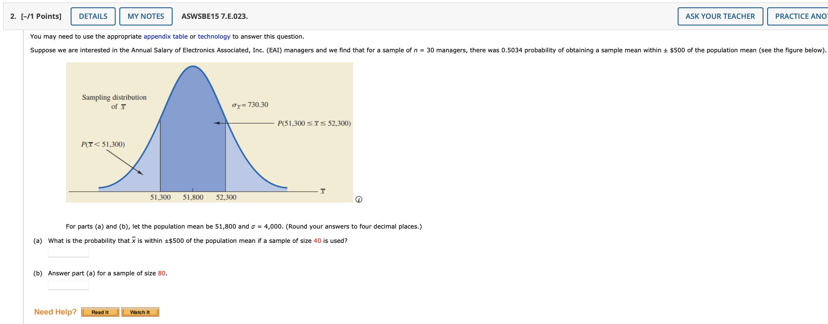Solved 2. [-/1 ﻿Points]ASWSBE15 7.E.023.PRACTICE ANOYou may | Chegg.com