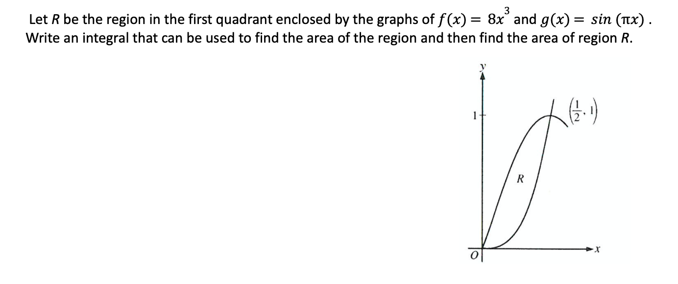 Solved Let R be the region in the first quadrant enclosed by | Chegg.com