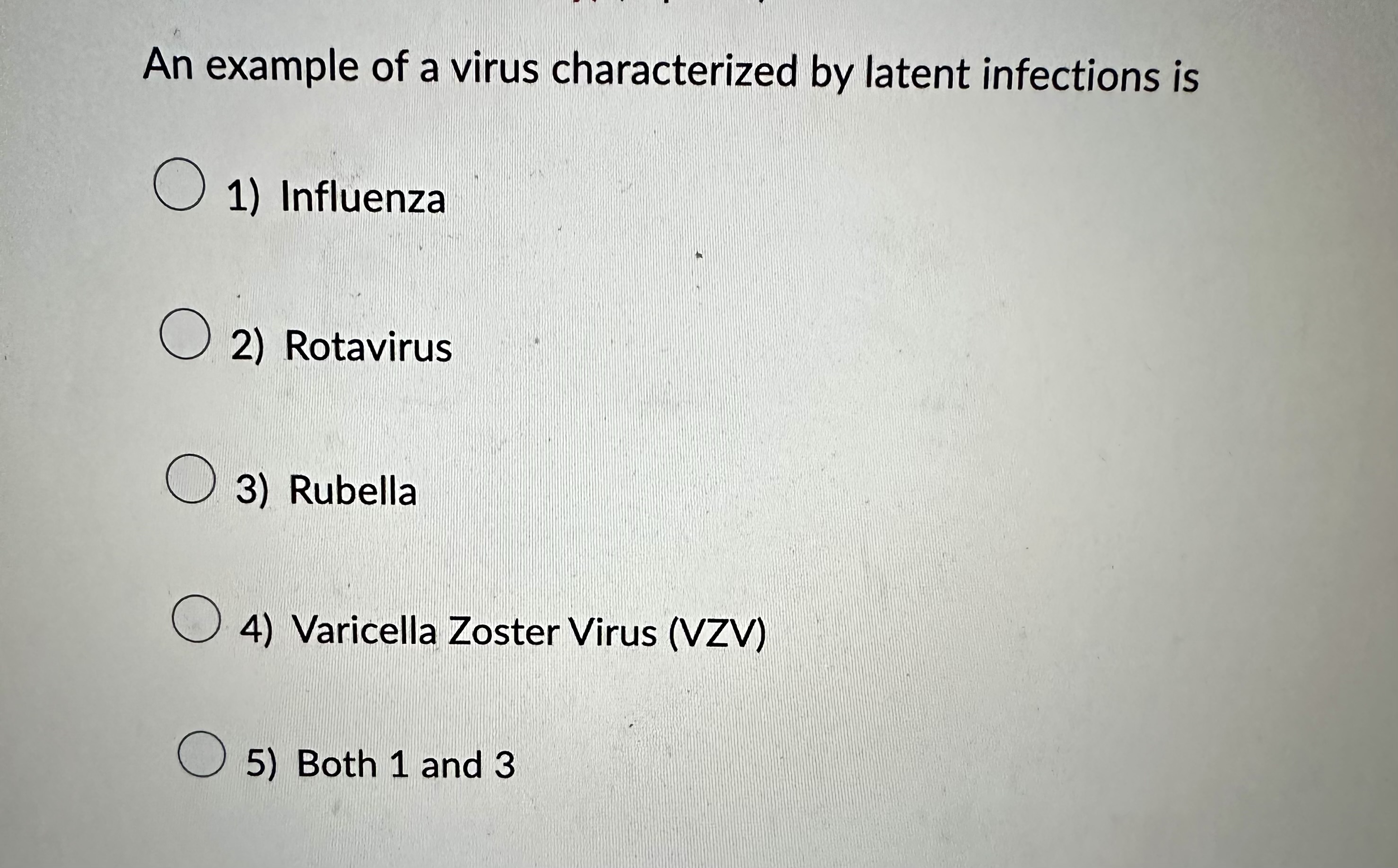 Solved An example of a virus characterized by latent | Chegg.com