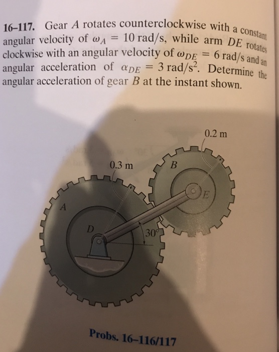 Solved Gear A rotates counterclockwise with a constant | Chegg.com