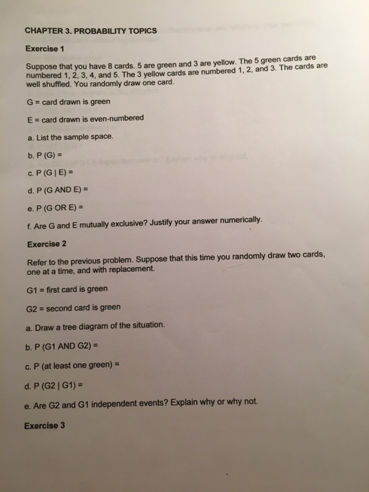 Solved CHAPTER 3. PROBABILITY TOPICS Exercise1 Suppose that | Chegg.com