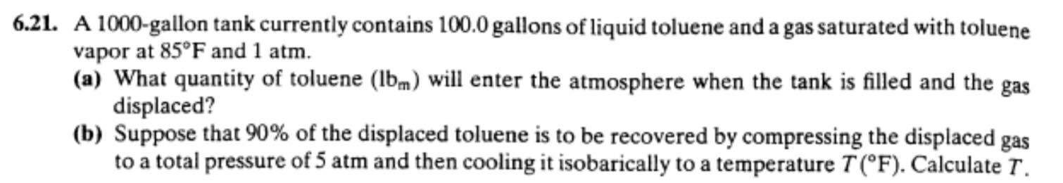 Solved 6.21. A 1000-gallon tank currently contains 100.0 | Chegg.com