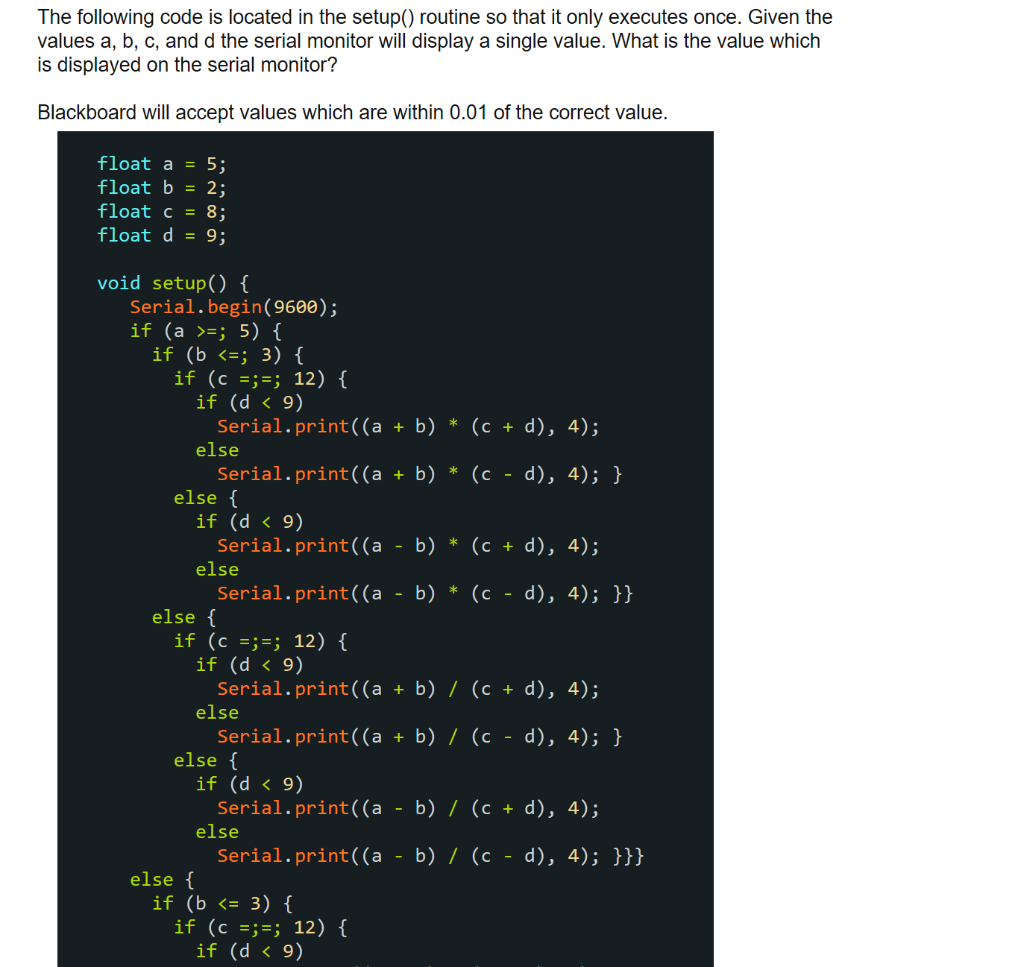 (Solved) : Following Code Located Setup Routine Executes Given Values B ... (Solved) : Following Code Located Setup Routine Executes Given Values B ...