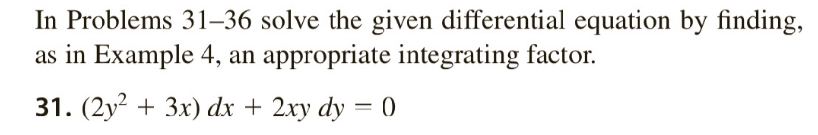 Solved In Problems 31-36 ﻿solve the given differential | Chegg.com