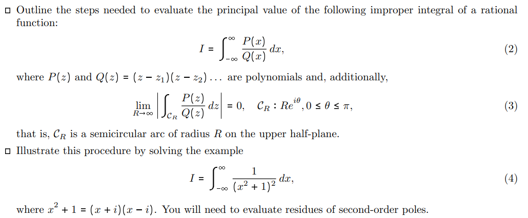 Solved Outline the steps needed to evaluate the principal | Chegg.com