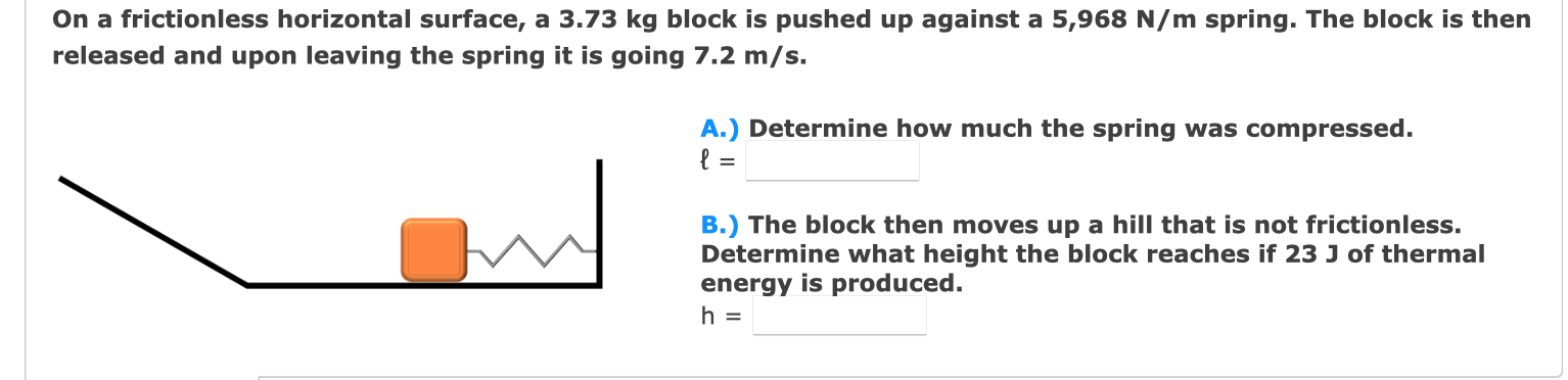 Solved On a frictionless horizontal surface, a 3.73 kg block | Chegg.com