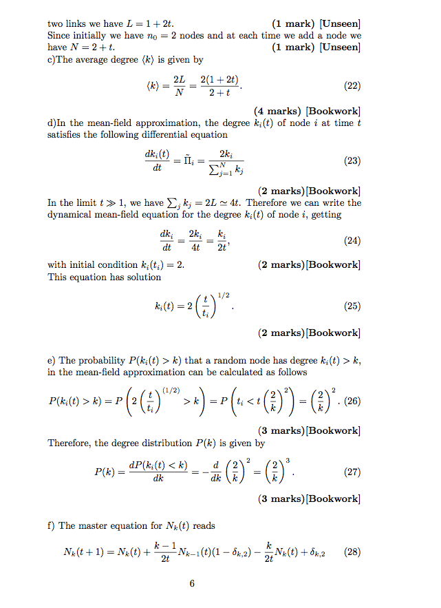 Solved Question 3. [35 marks] Growing network model Consider | Chegg.com