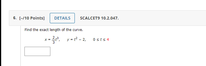 Solved Find the exact length of the curve. | Chegg.com