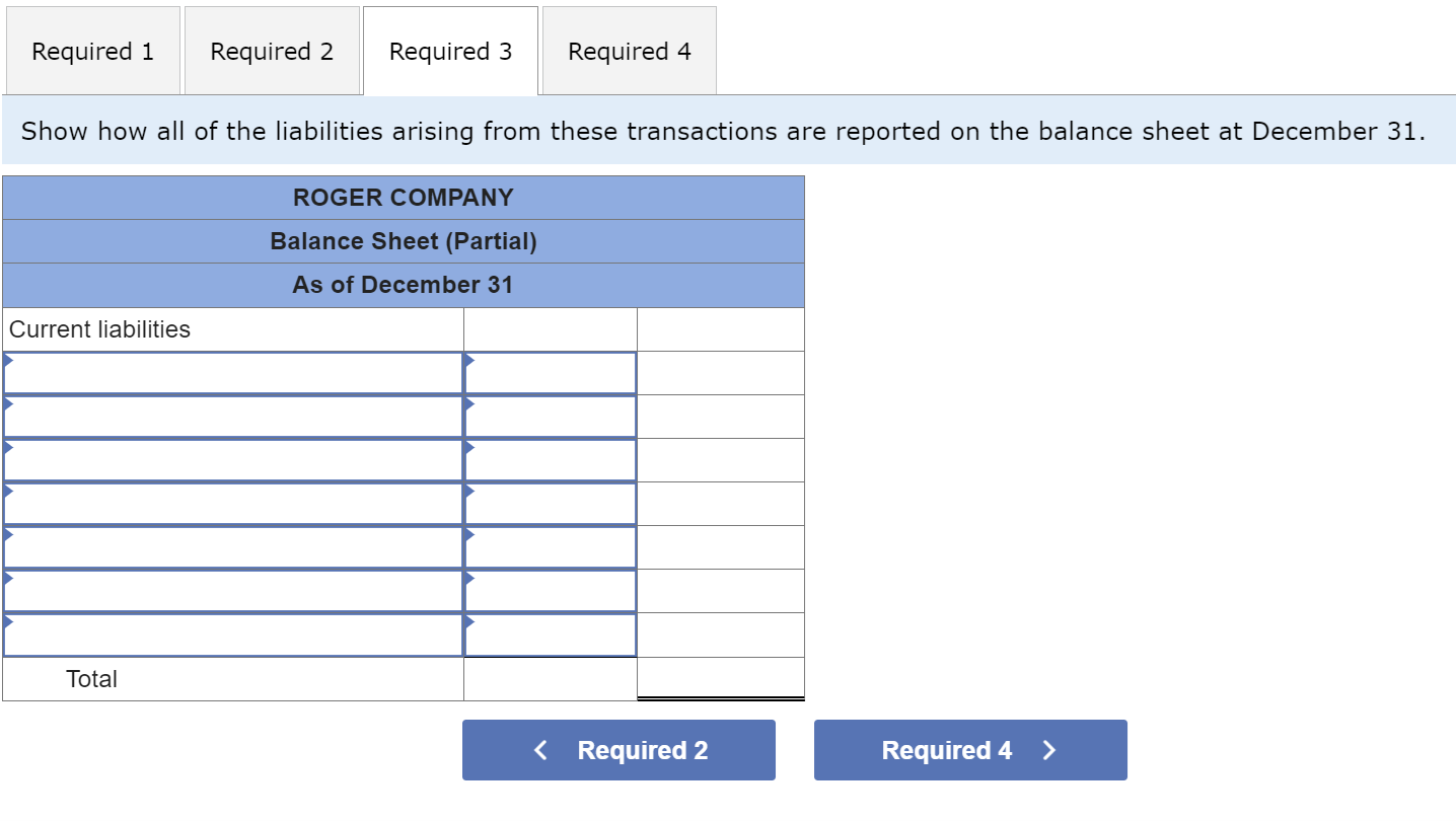 Solved Roger Company completed the following transactions | Chegg.com