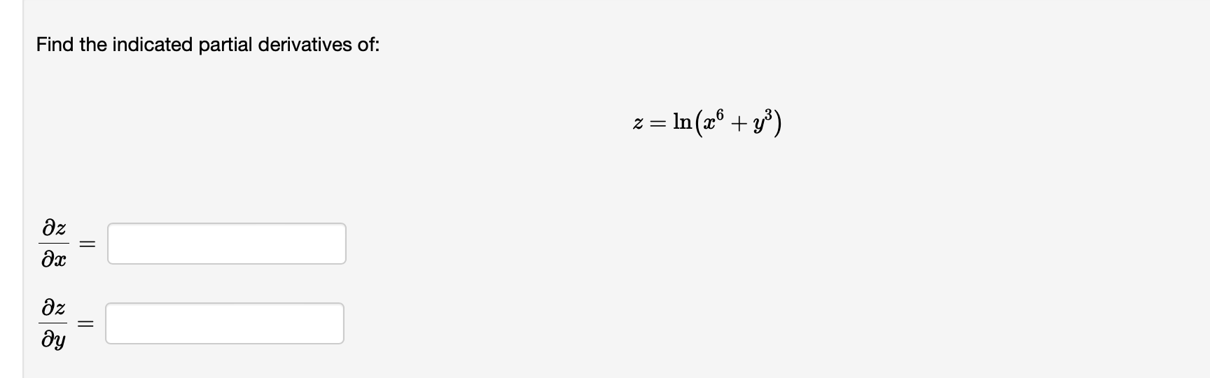 Solved Find the indicated partial derivatives | Chegg.com