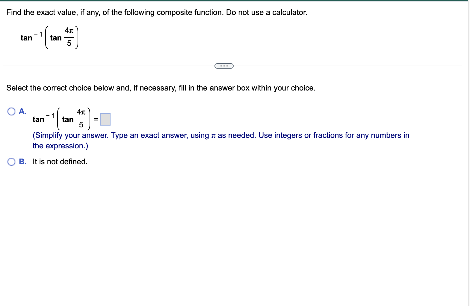 Solved Find the exact value, if any, of the following | Chegg.com