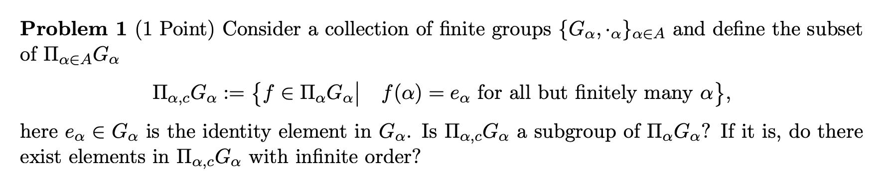Solved Problem 1 (1 Point) Consider a collection of finite | Chegg.com Solved Problem 1 (1 Point) Consider a collection of finite | Chegg.com