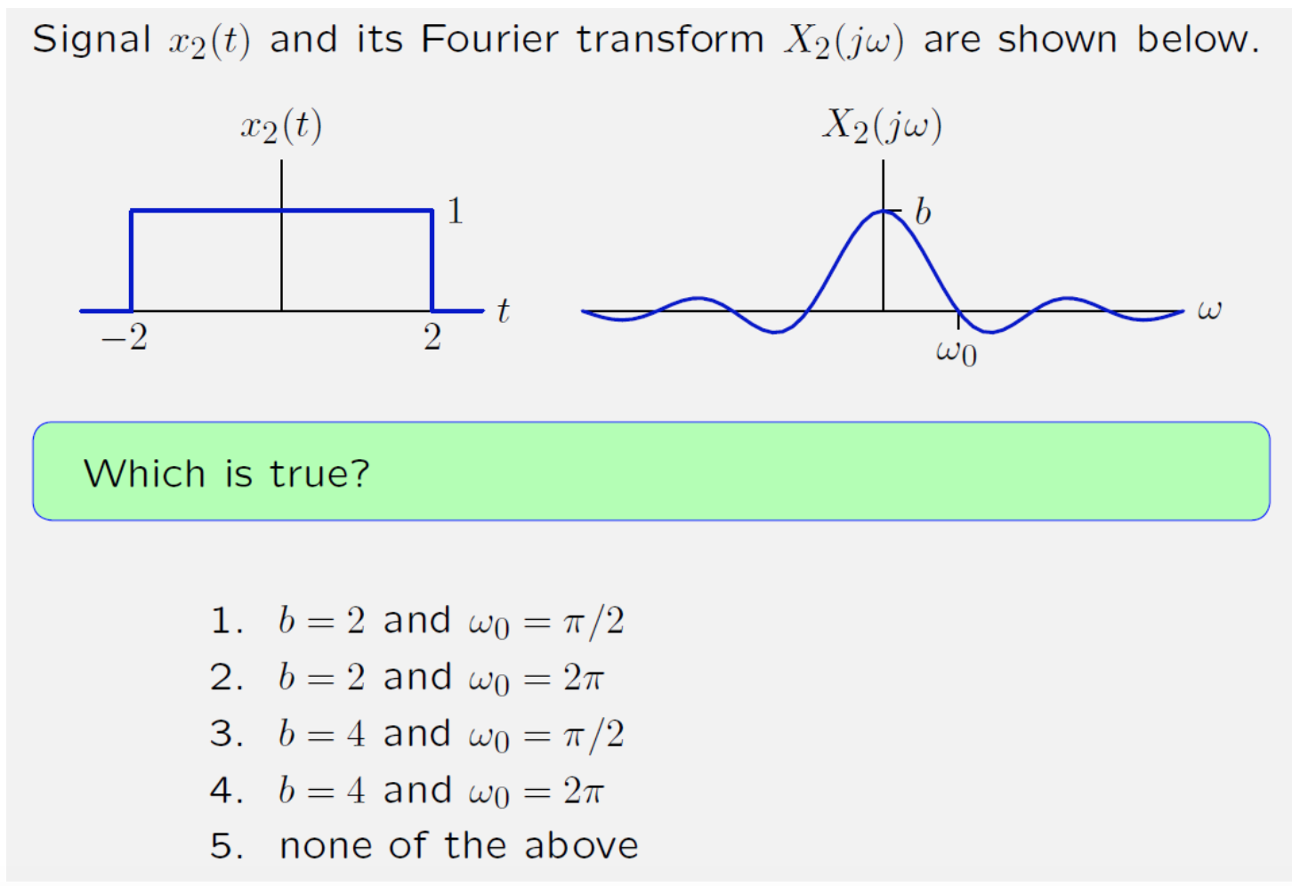 Solved Signal x2(t) and its Fourier transform X2(jω) are | Chegg.com