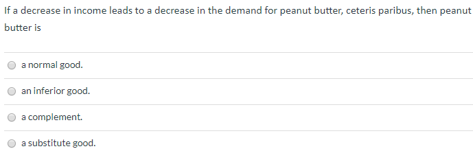 Solved If A Decrease In Income Leads To A Decrease In The 0278