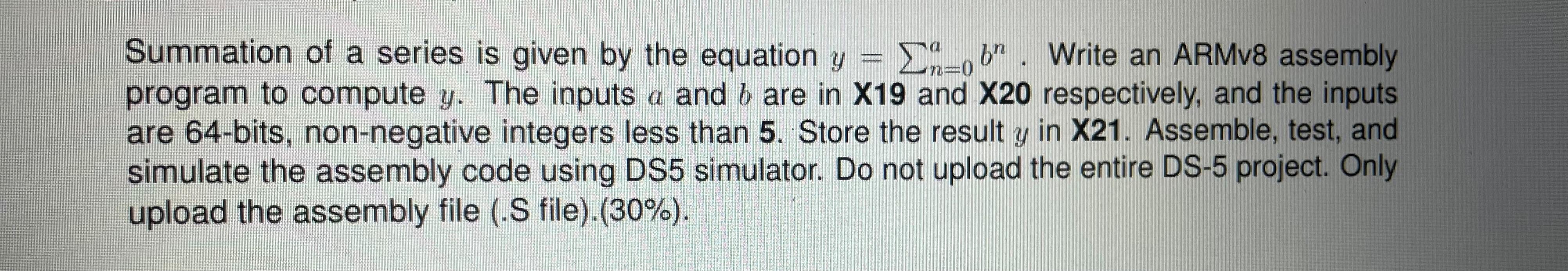 Solved Summation of a series is given by the equation | Chegg.com