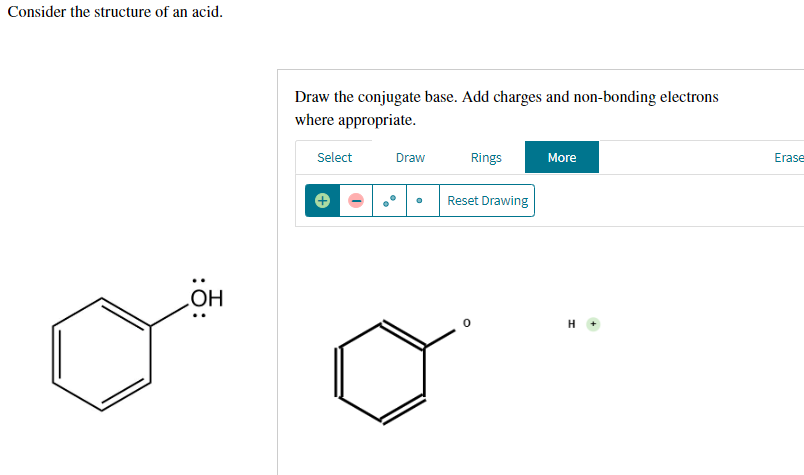 Solved Consider the structure of an acid. OH Draw the | Chegg.com