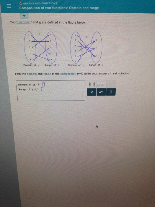 Solved Two functions f and g are defined in the figure | Chegg.com