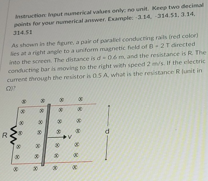 Solved Instruction: Input numerical values only; no unit. | Chegg.com