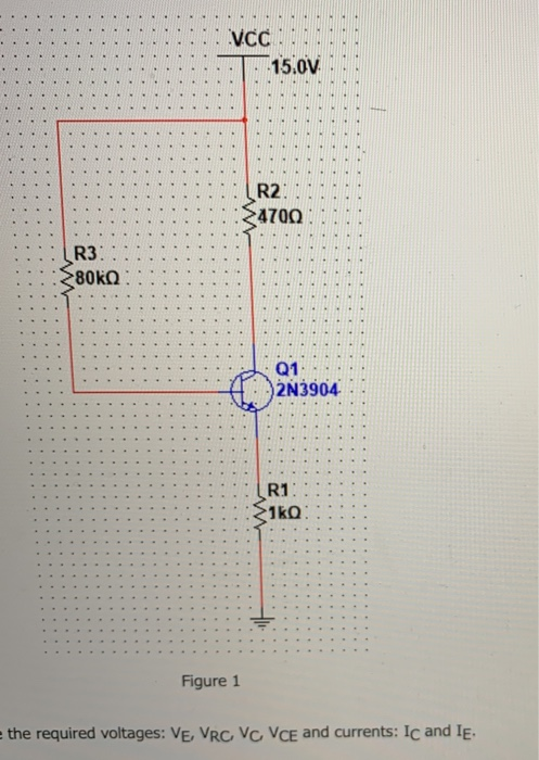 Solved Calculate the required voltages: VE, VRC, VC, VCE and | Chegg.com