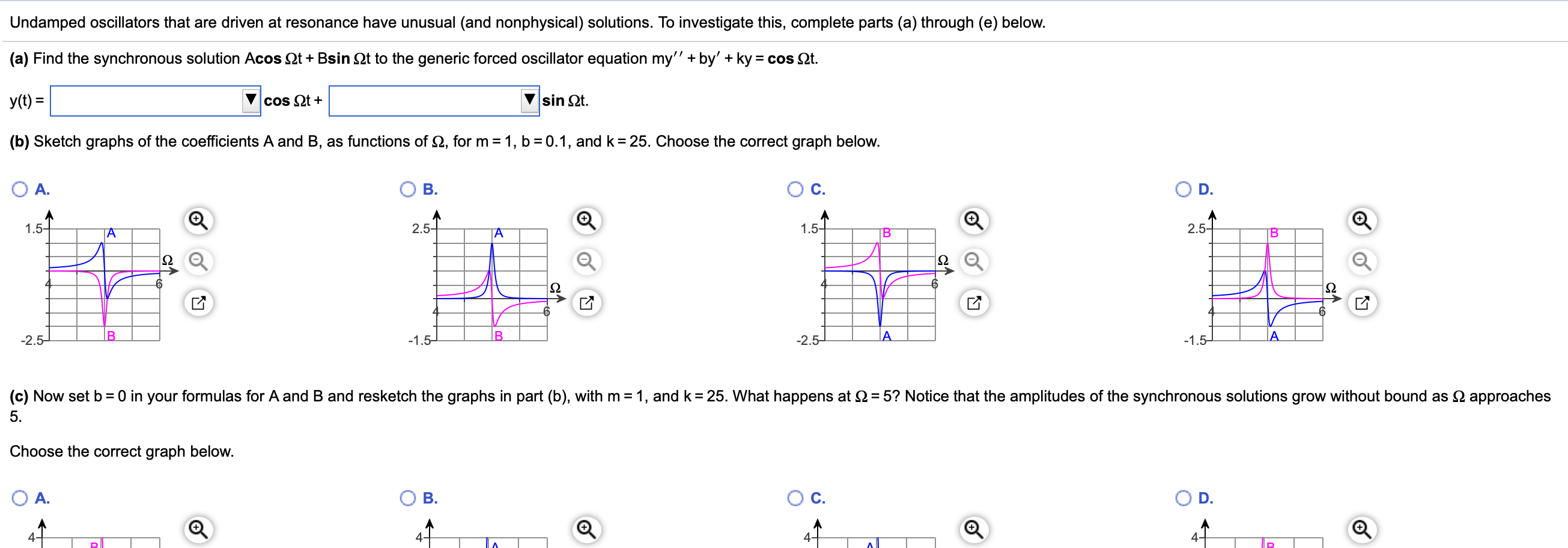Solved Undamped oscillators that are driven at resonance | Chegg.com