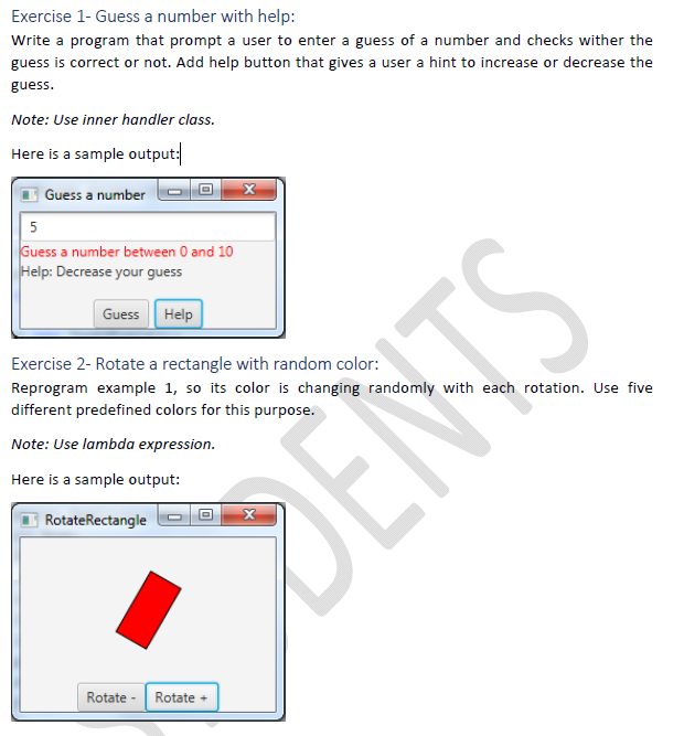 Solved Exercise 1- Guess a number with help: Write a program | Chegg.com