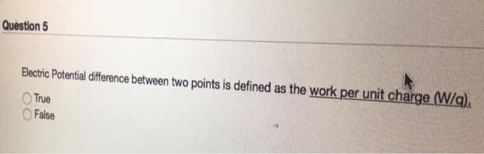 Solved Electric Potential difference between two points is | Chegg.com