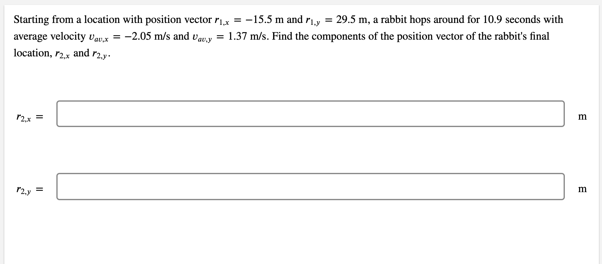 Solved a Starting from a location with position vector r1,x | Chegg.com