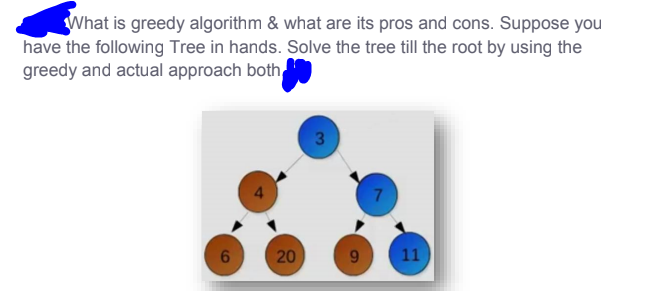 Solved What is greedy algorithm & what are its pros and | Chegg.com