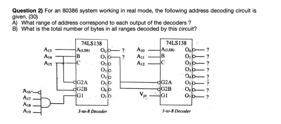Solved Question 2) For an 80386 system working in real mode, | Chegg.com
