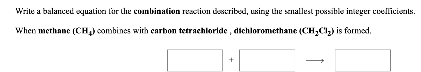 Solved Write a balanced equation for the combination | Chegg.com