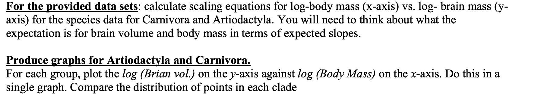 Solved For the provided data sets: calculate scaling | Chegg.com