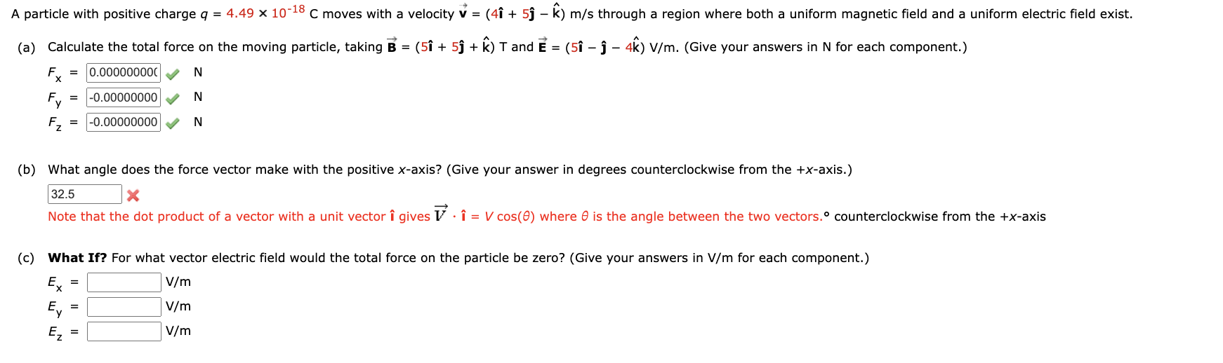Solved A particle with positive charge q=4.49\times | Chegg.com