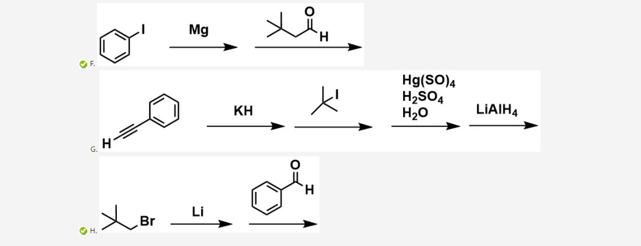 Solved Which of the following reactions or sequences of | Chegg.com