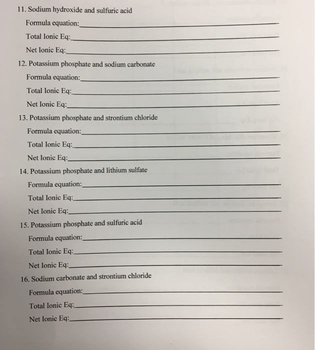 Solved 11 Sodium Hydroxide And Sulfuric Acid Formula Chegg