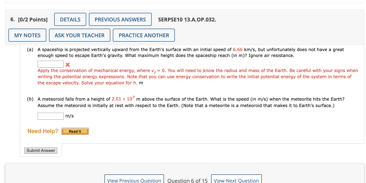 Solved (a) A spaceship is projected vertically upward from | Chegg.com
