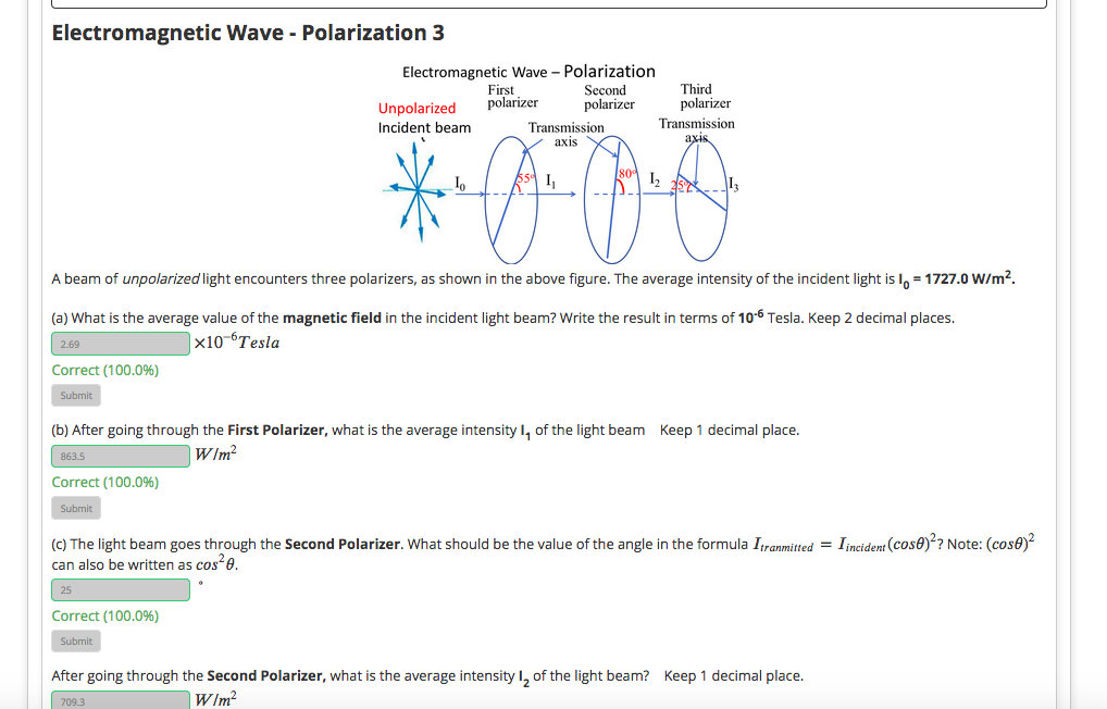 Solved Electromagnetic Wave - Polarization 3 Electromagnetic | Chegg.com