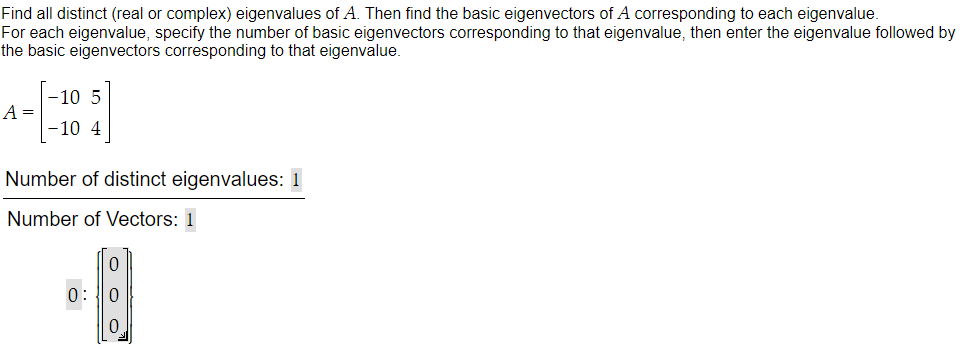 Solved Find all distinct (real or complex) eigenvalues of A. | Chegg.com