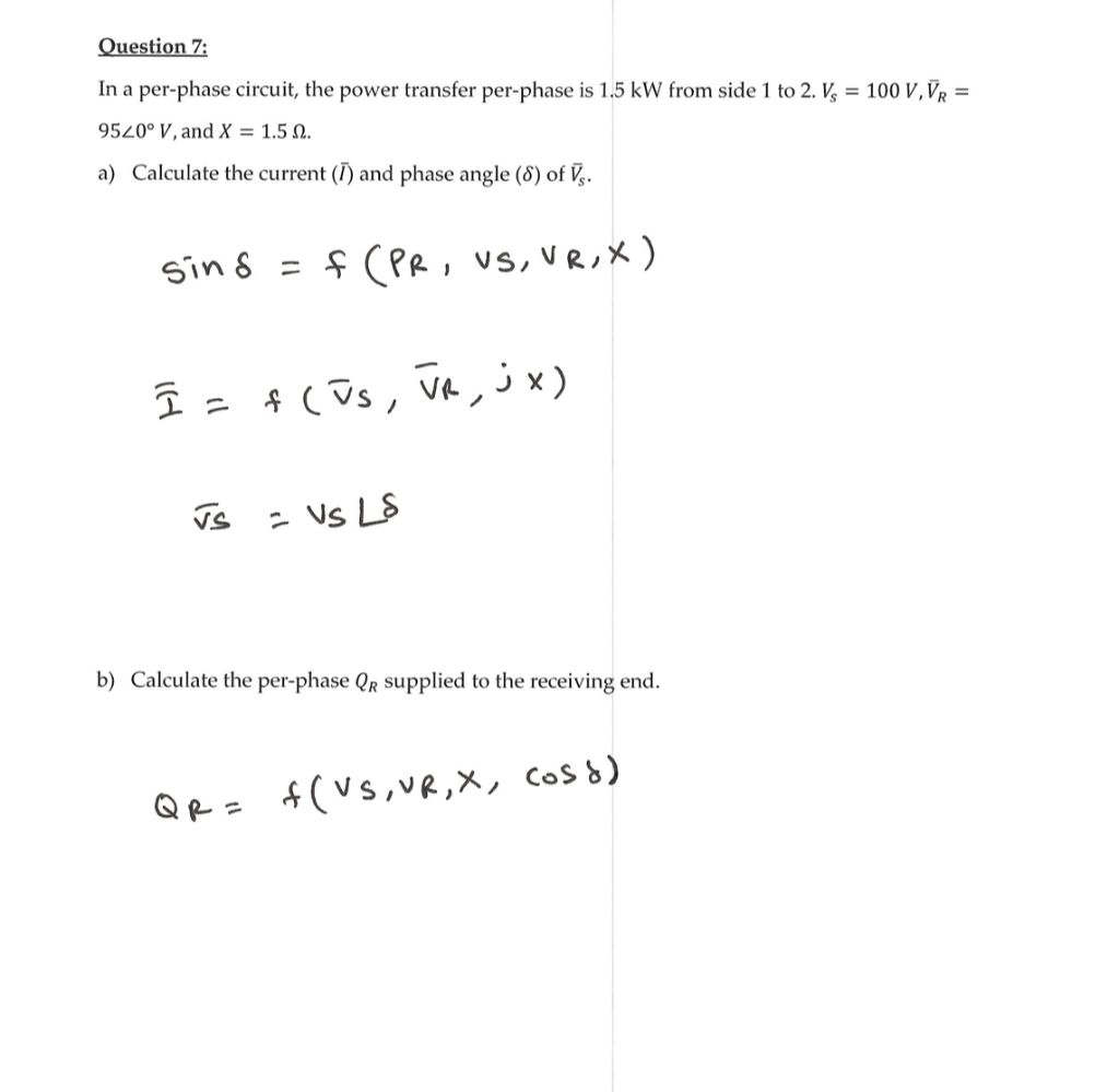 Solved Question 6 A Balanced Three Phase Inductive Load Is